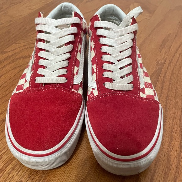 Vans | Shoes | Red Checkered Old Skool Vans | Poshmark